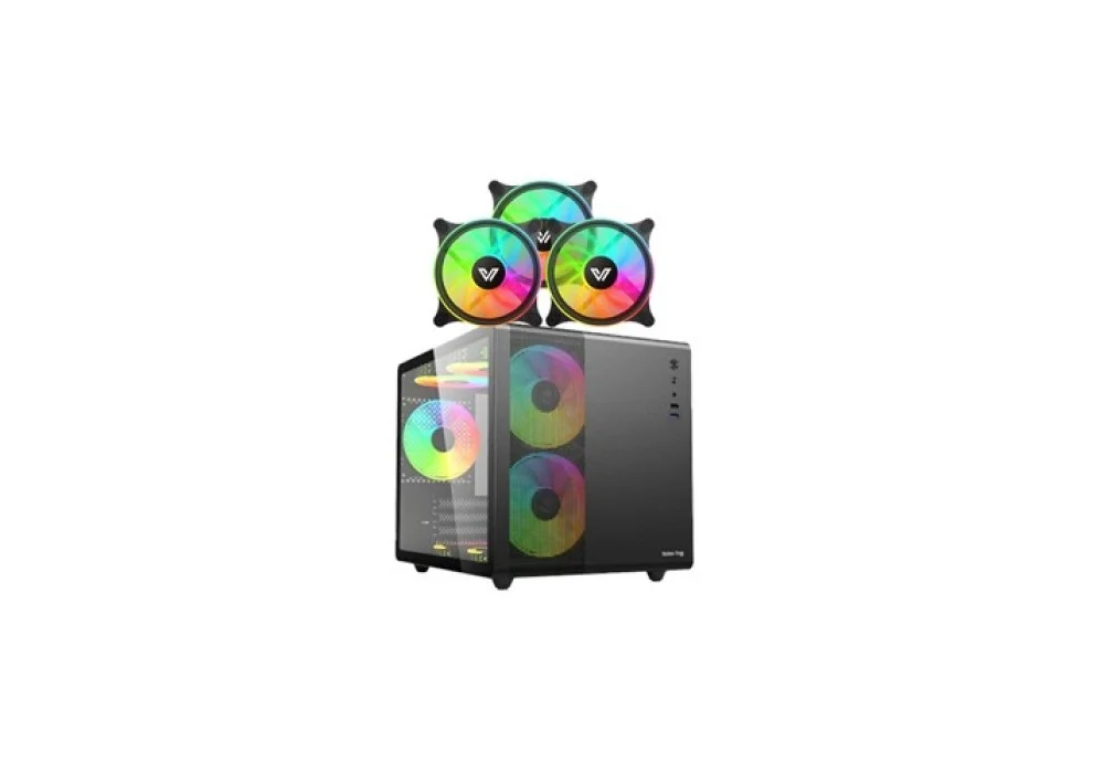 VALUE-TOP V300 GAMING BLACK CASING BLACK 3PCS FAN price in bd