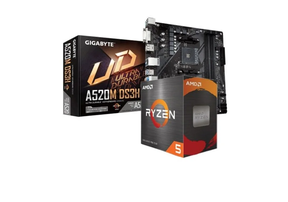 AMD Ryzen 5 5600G Processor and Gigabyte A520M DS3H AMD Motherboard ...