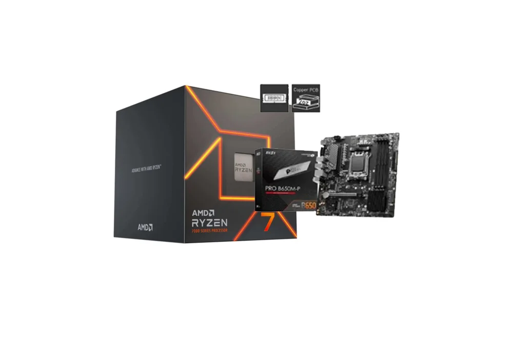 AMD Ryzen 7 7700 Processor and ﻿MSI PRO B650M-P AMD Motherboard Combo﻿