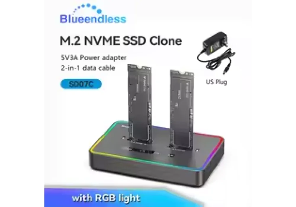 Blueendless Dual-Bay M.2 NVMe Docking Station Price in BD