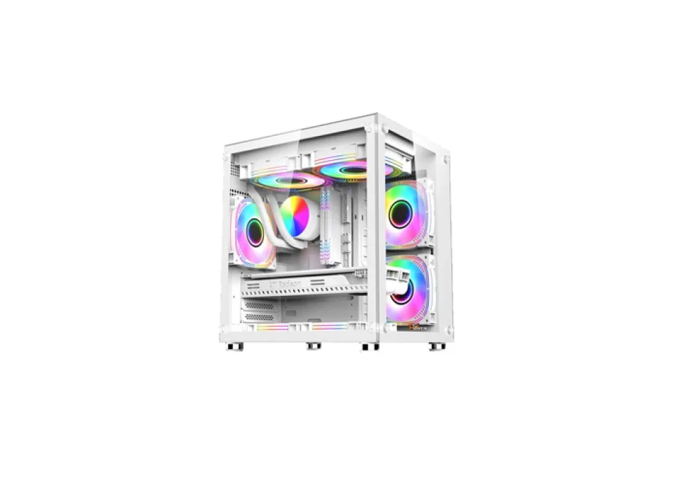 PC POWER ICE CUBE WHITE DESKTOP GAMING CASING PRICE IN BD.