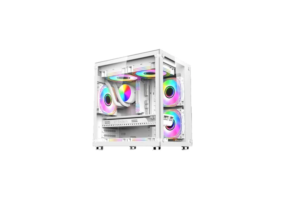 PC POWER ICE CUBE WHITE DESKTOP GAMING CASING WITH 350WATT PSU PRICE IN BD.