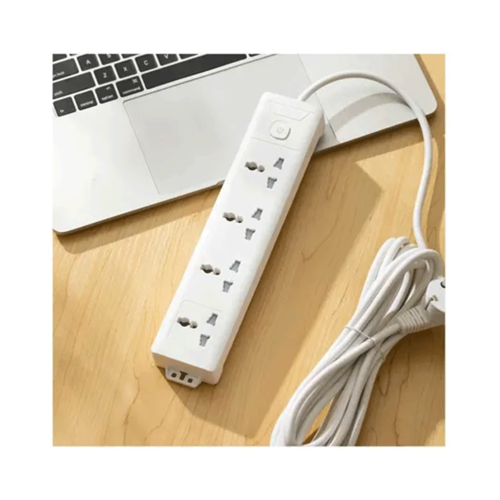 Deli ET404 Universal Hole Extension Cord 2 Pin 4 Port 5 Meter Power ...