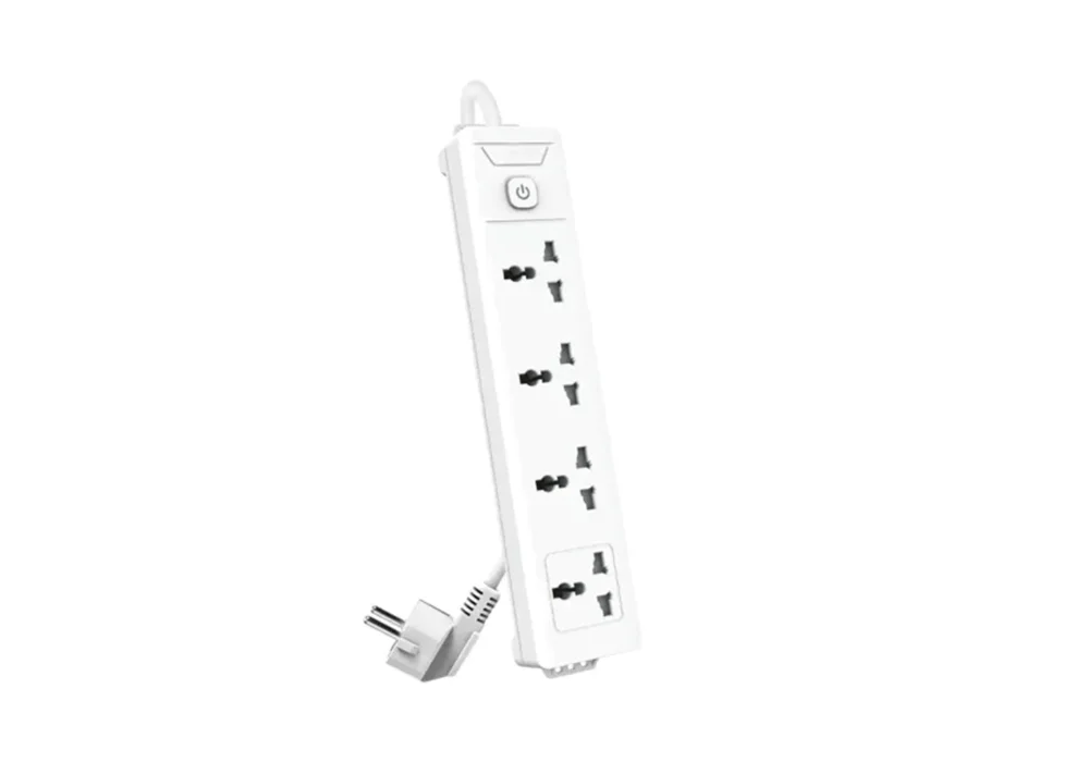 Deli ET404 Universal Hole Extension Cord 2 Pin 4 Port 5 Meter Power ...