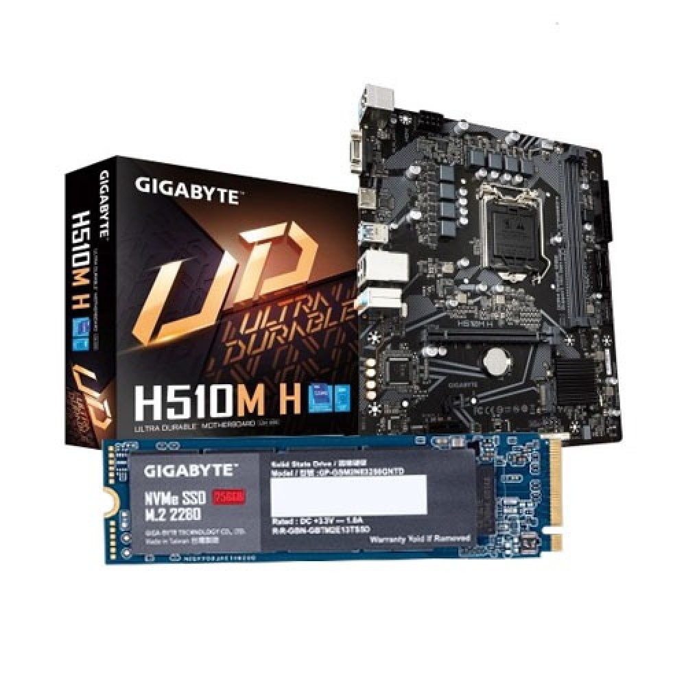 GIGABYTE H510M H Motherboard and 256GB NVMe M.2 SSD Combo bd Price