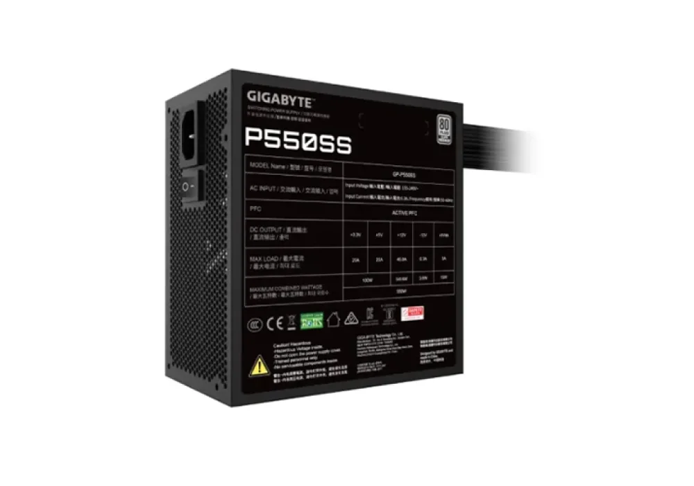 Gigabyte P550SS 550W ATX Power Supply Price In Bangladesh